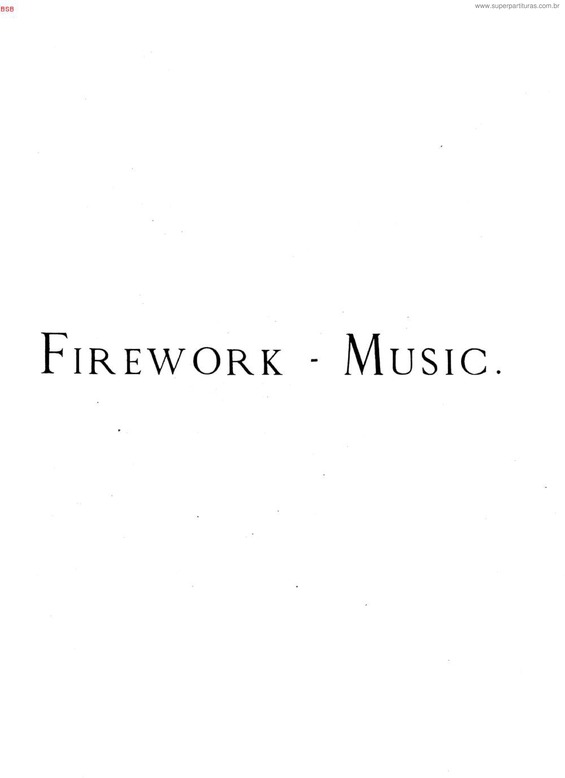 Super Partituras - Music for the Royal Fireworks v.2 (George Frideric ...