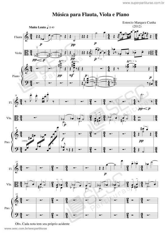 Super Partituras - Música para flauta, viola e piano (Estércio Marquez ...