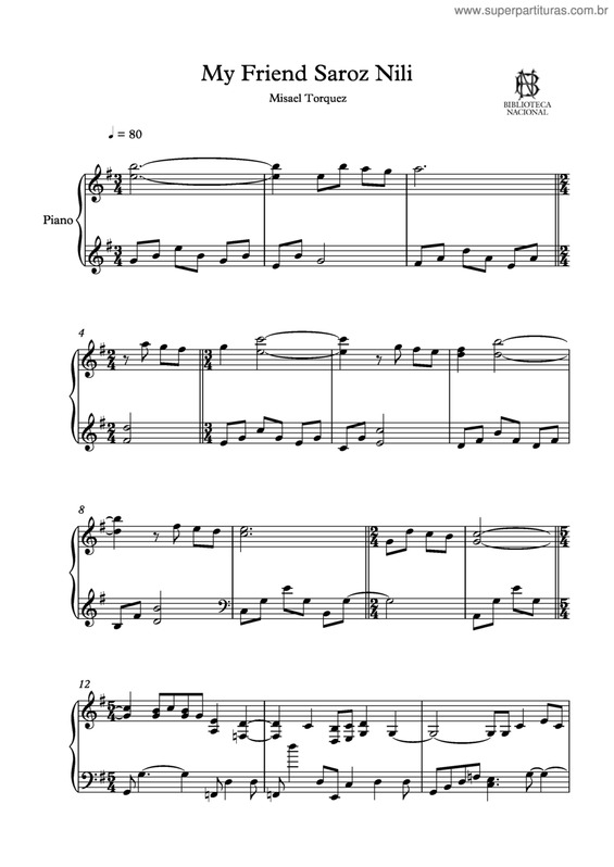 Super Partituras - My Friend Saroz Nili (Misael Torquez)