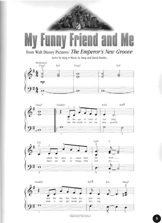 Super Partituras - My Funny Friend And Me v.2 (Walt Disney), com cifra