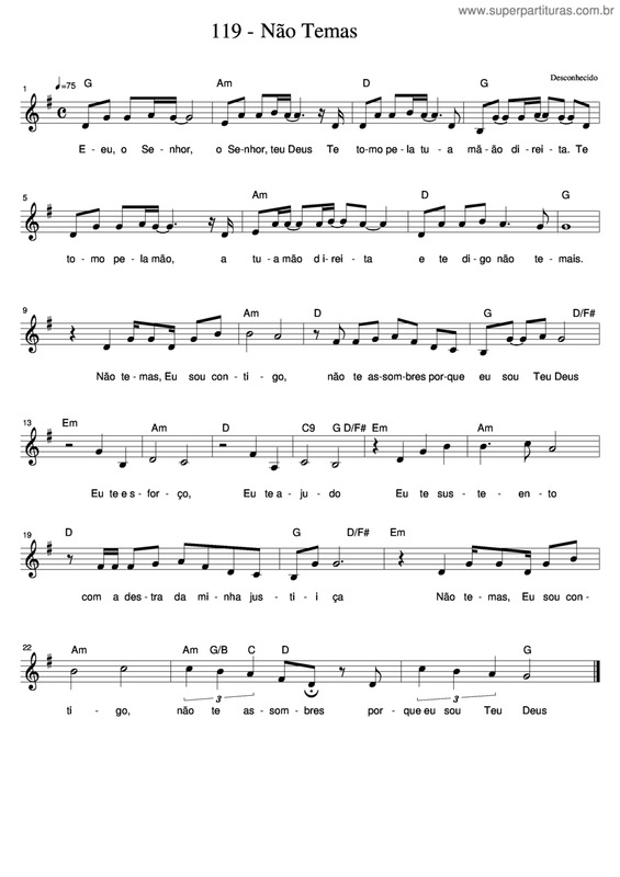Super Partituras Não Temas V 2 Desconhecido Com Cifra