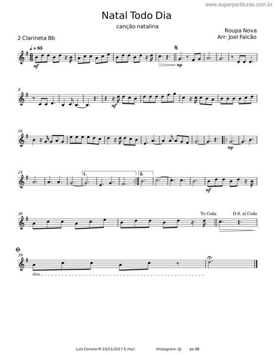 Super Partituras - Natal Todo Dia v.6 (Roupa Nova)