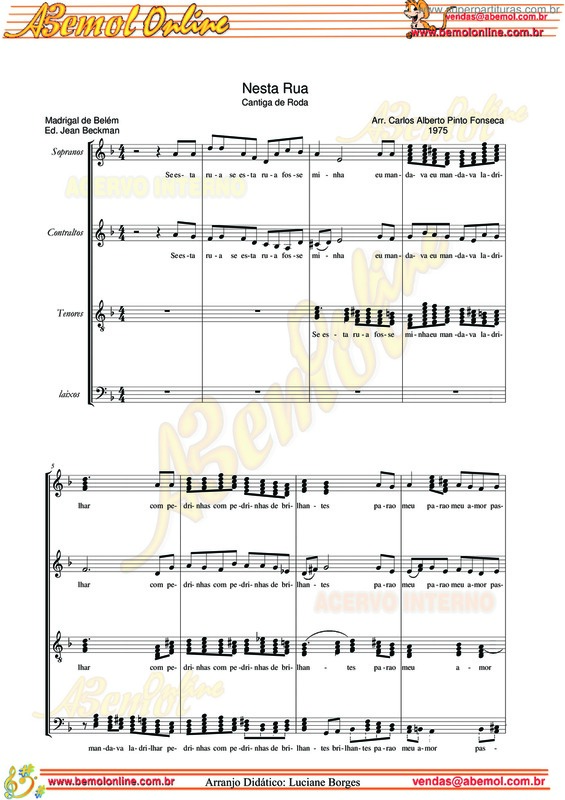 Super Partituras - Nesta Rua v.2 ((Desconhecido))