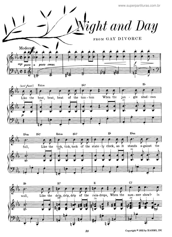 Super Partituras - Night And Day v.3 (Cole Porter), com cifra
