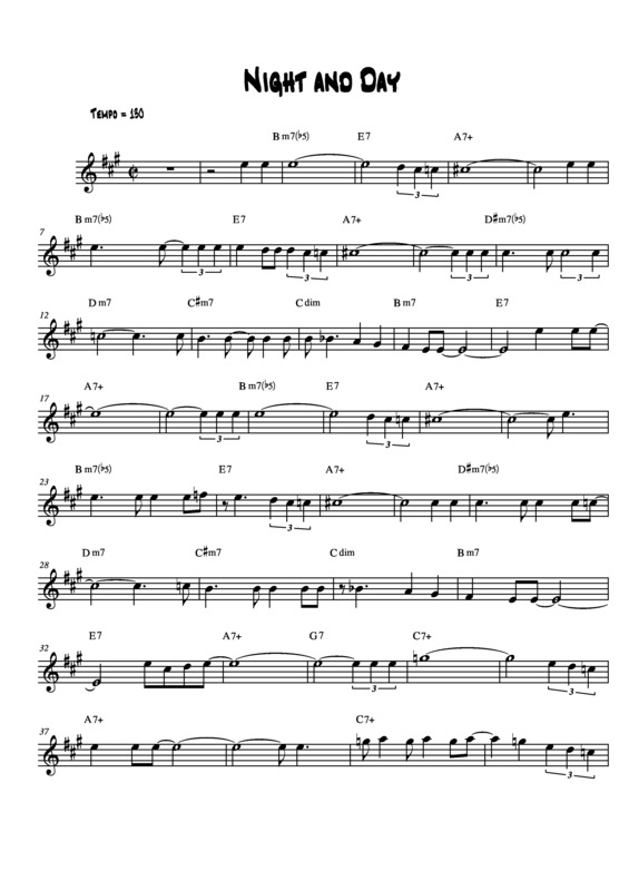 Super Partituras - Night and Day v.4 (Cole Porter)