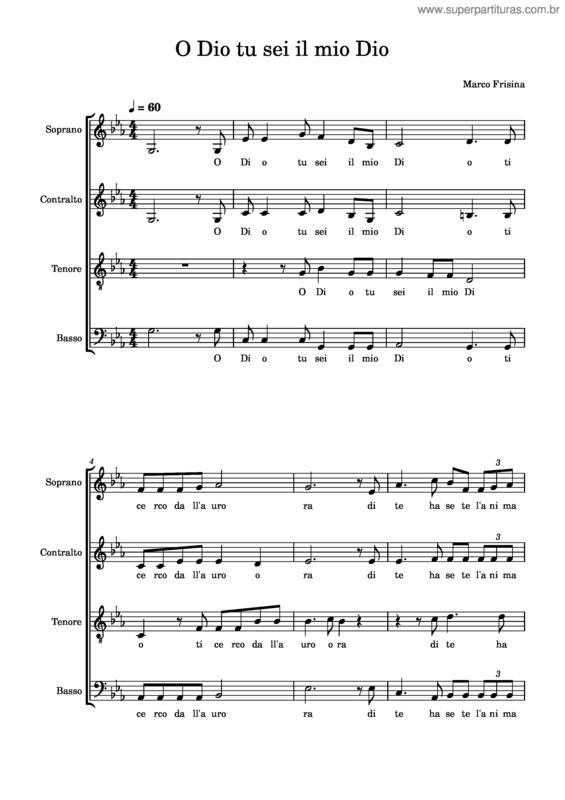 Super Partituras - O Dio Tu Sei Il Mio Dio (Desconhecido)