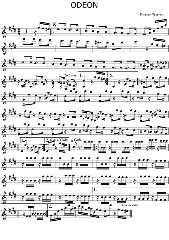 Super Partituras - Odeon v.16 (Ernesto Nazareth), com cifra