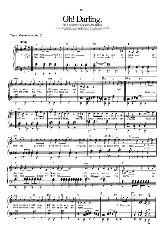 Super Partituras - Oh! Darling (The Beatles), com cifra