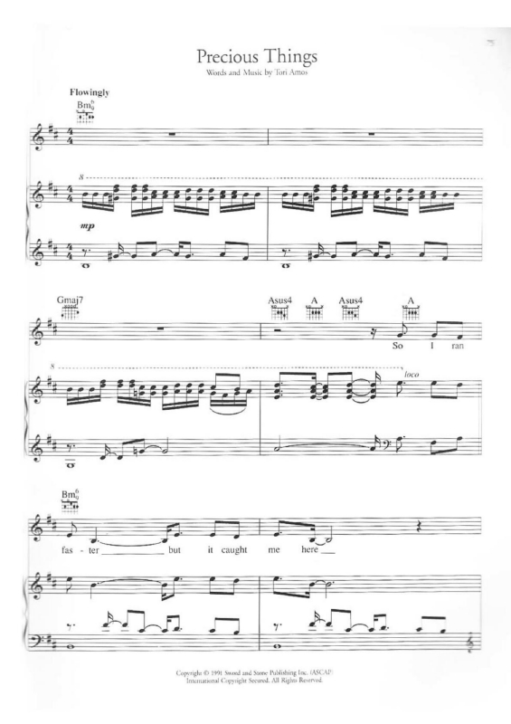 Super Partituras - Precious Things (Tori Amos), com cifra