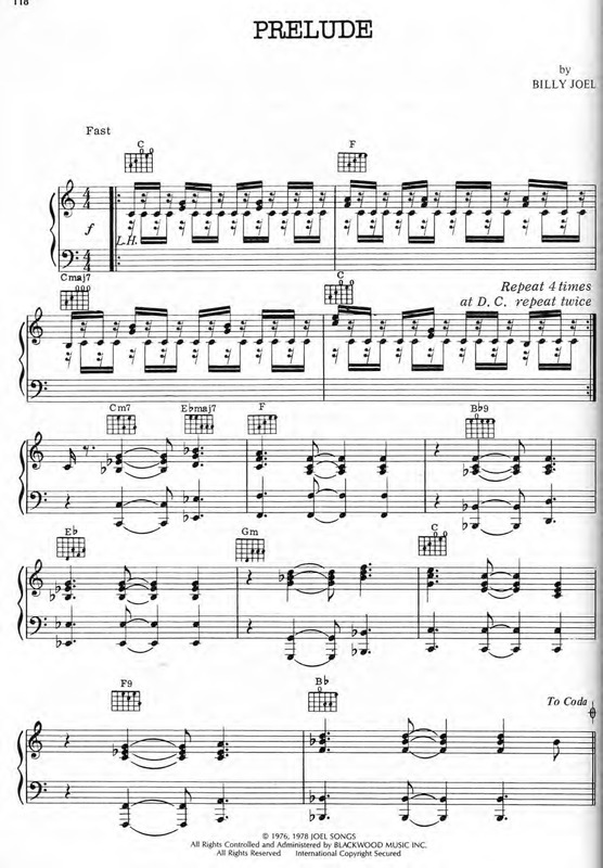 Super Partituras - Prelude (Billy Joel), com cifra