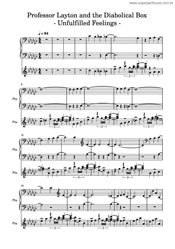 Super Partituras - Professor Layton And The Diabolical Box v.11 ...