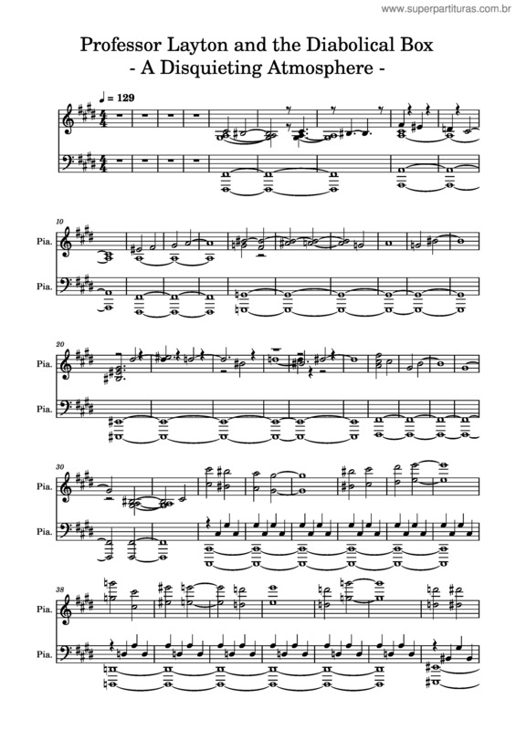 Super Partituras - Professor Layton And The Diabolical Box v.13 ...