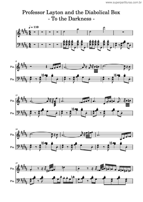 Super Partituras - Professor Layton And The Diabolical Box v.17 ...