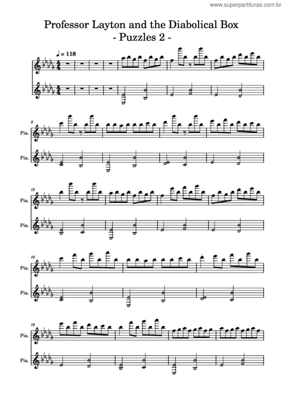 Super Partituras - Professor Layton And The Diabolical Box v.3 ...