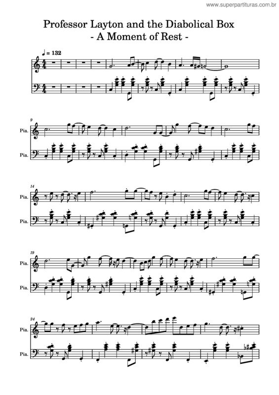 Super Partituras - Professor Layton And The Diabolical Box v.6 ...