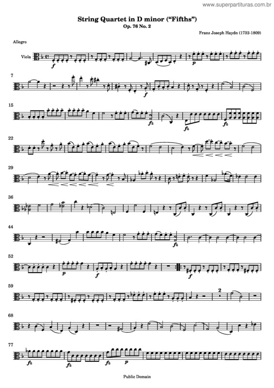 Super Partituras - Quartet No. 61 v.4 (Joseph Haydn)