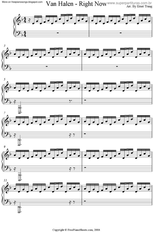 Super Partituras - Right Now v.3 (Van Halen)
