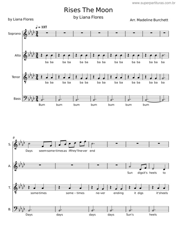 Super Partituras - Rises The Moon v.13 (Liana Flores)