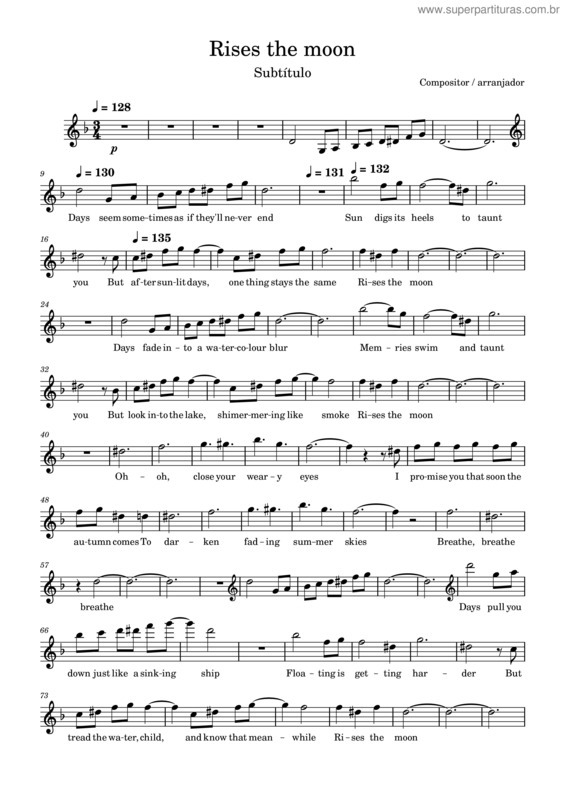 Rises The Moon Noten Pdf | Rises The Moon Chords Piano – CLIDM