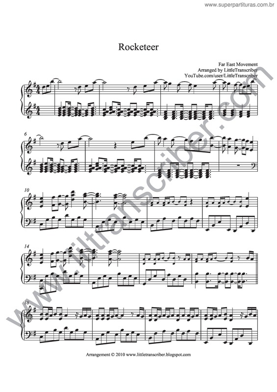 Super Partituras - Rocketeer (Far East Movement), com cifra