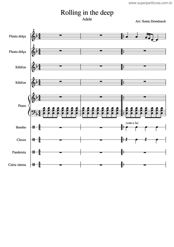 Super Partituras - Rolling In The Deep v.32 (Adele, Adele Adkins)