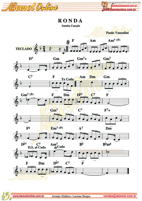 Super Partituras - Ronda v.10 (Paulo Vanzolini), com cifra