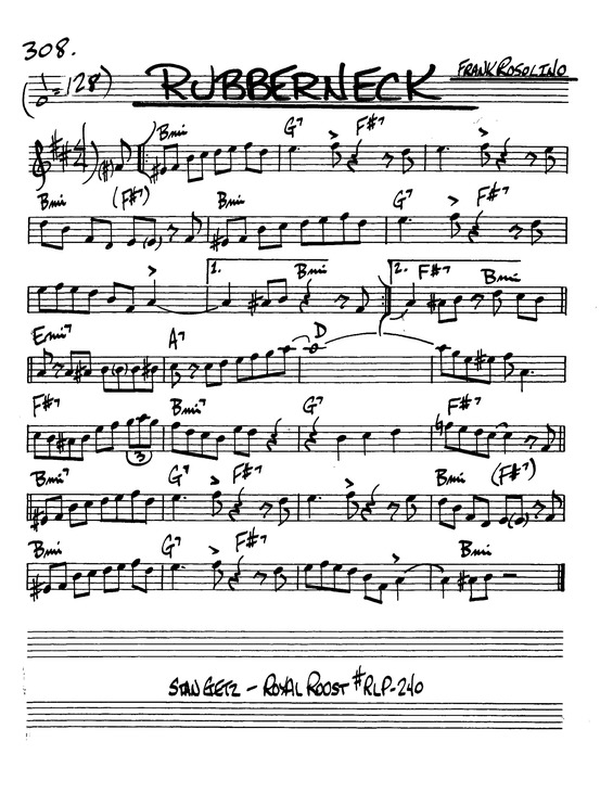 Super Partituras - Rubberneck (The Real Book Of Jazz)