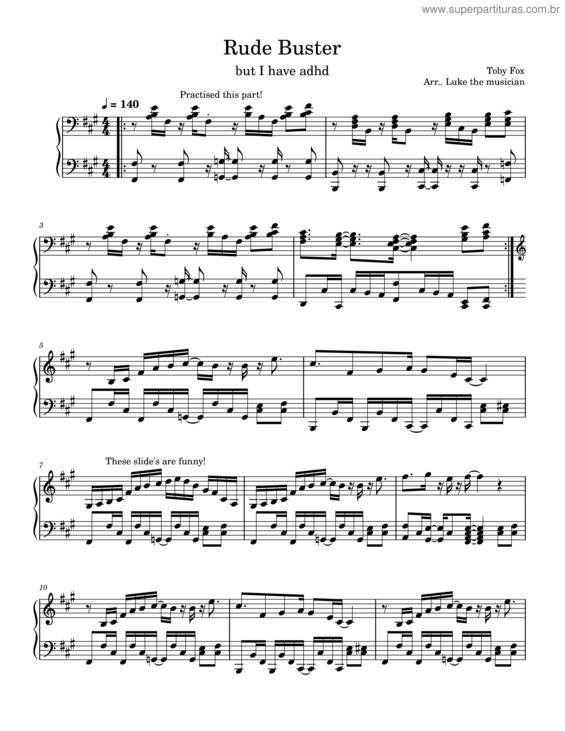 Super Partituras - Rude Buster – Toby Fox Rude Buster (Toby Fox)