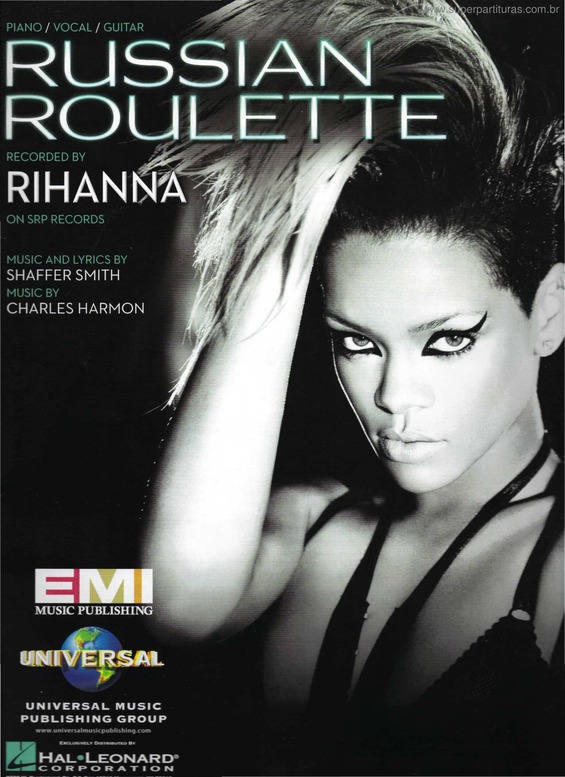 Super Partituras - Russian Roulette v.2 (Rihanna), com cifra