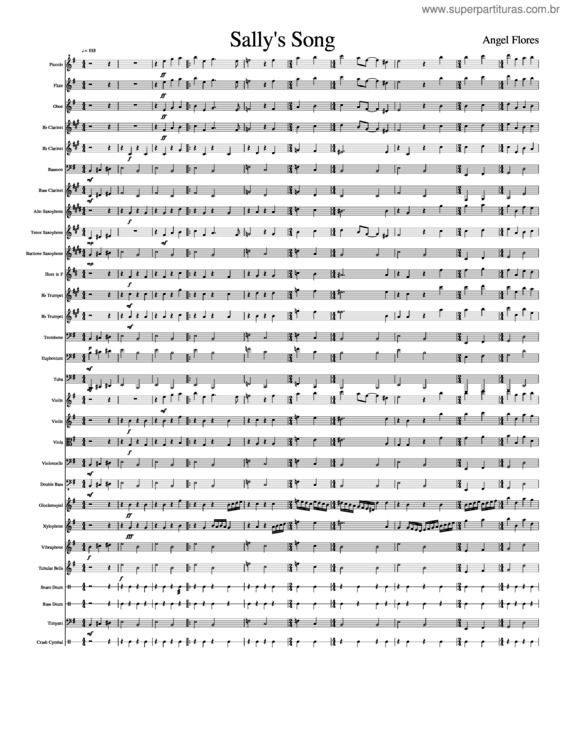 Super Partituras - Sally`S Song v.3 (Evanescence)