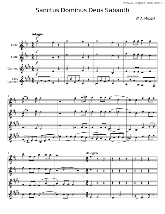 Super Partituras - Sanctus Dominus Deus Sabaoth (J S Bach, G F Handel ...