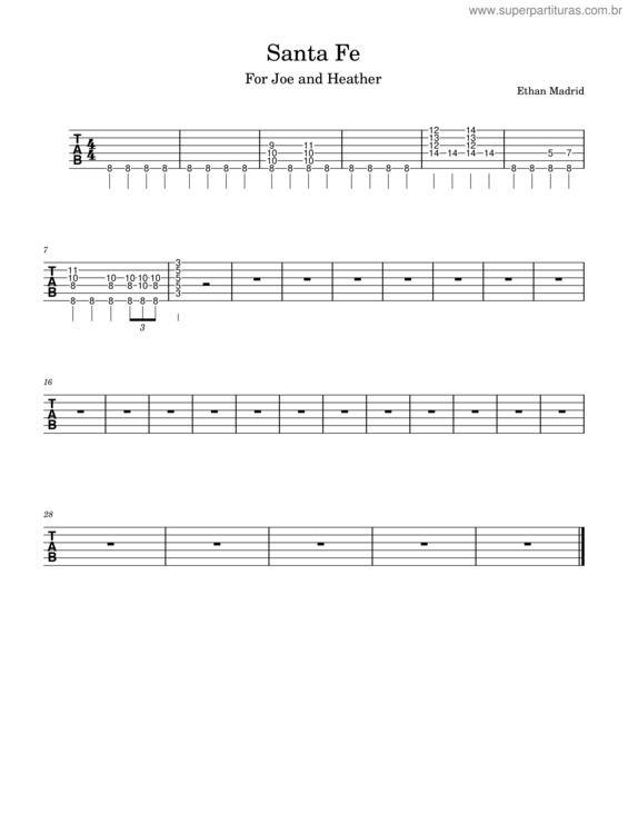 Super Partituras - Santa Fe v.14 (Alan Menken, Bon Jovi)