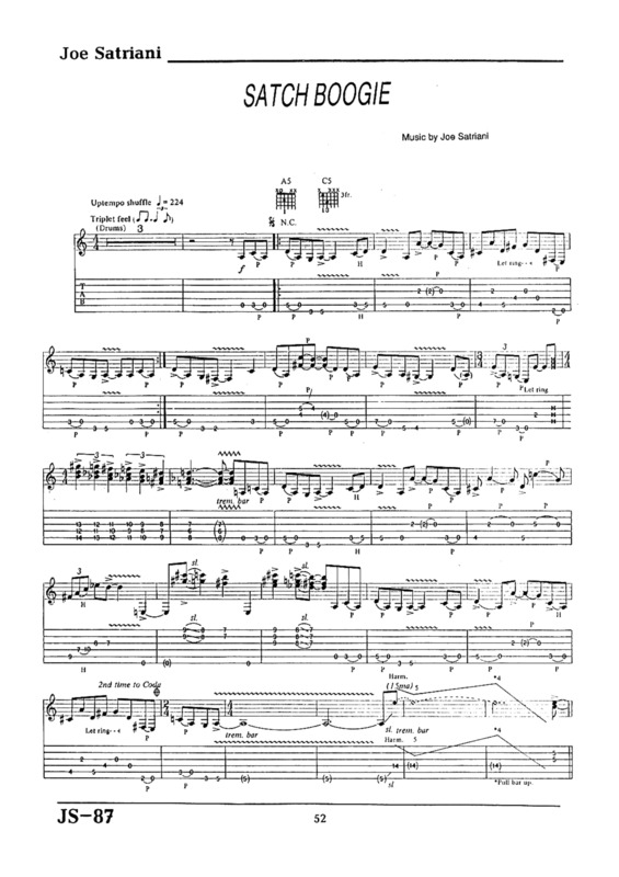 Super Partituras - Satch Boogie (Joe Satriani), com cifra