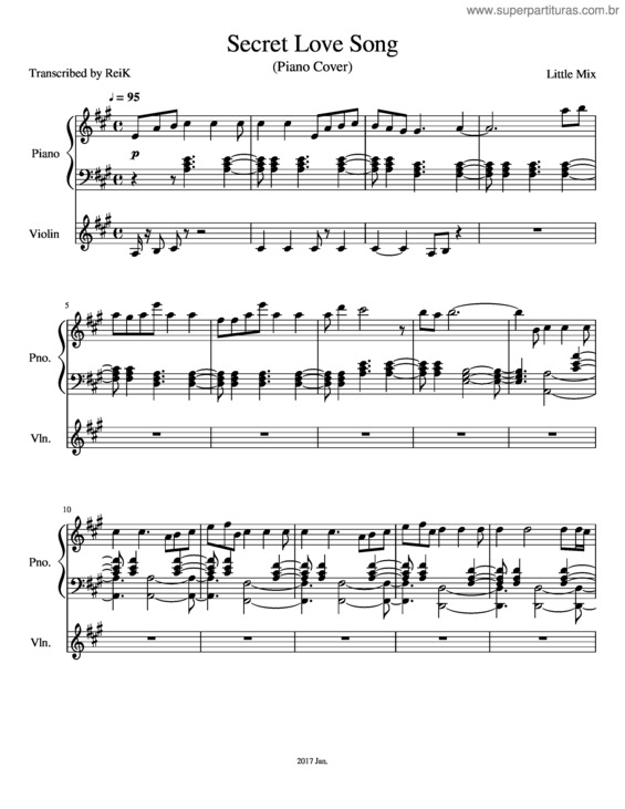 Super Partituras - Secret Love Song Feat Jason Derulo Little Mix Edit ...