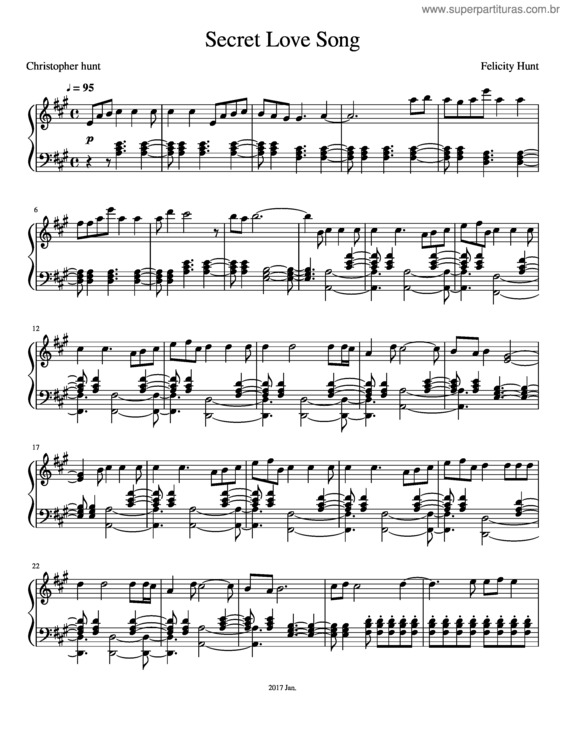 Super Partituras - Secret Love Song Feat Jason Derulo Little Mix Piano ...