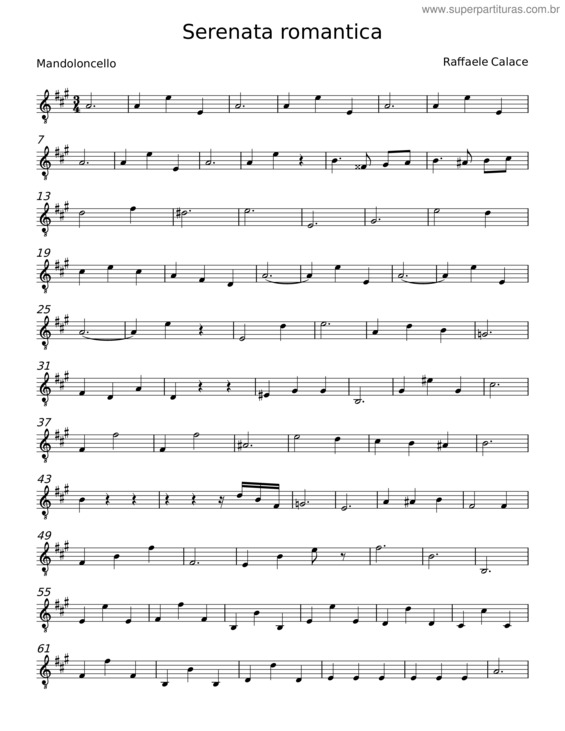Super Partituras - Serenata Romantica – Raffaele Calace v.2 (Raffaele ...
