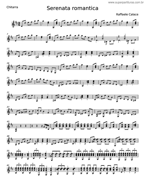 Super Partituras - Serenata Romantica – Raffaele Calace (Raffaele Calace)