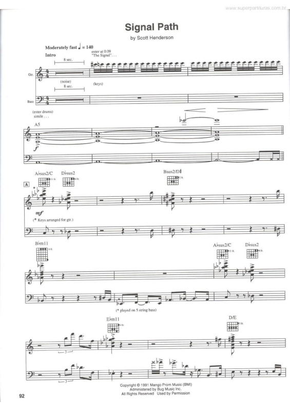 Super Partituras - Signal Path (Scott Henderson), com cifra