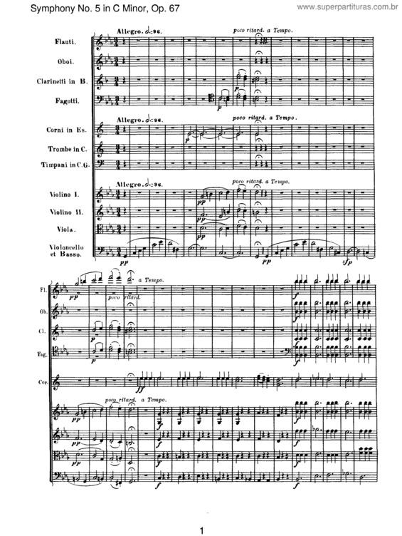 Super Partituras - Sinfonia n.º 5 v.5 (Ludwig Van Beethoven)