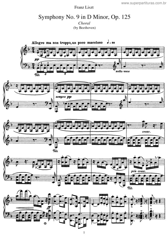 Super Partituras Sinfonia N º 9 Ludwig Van Beethoven