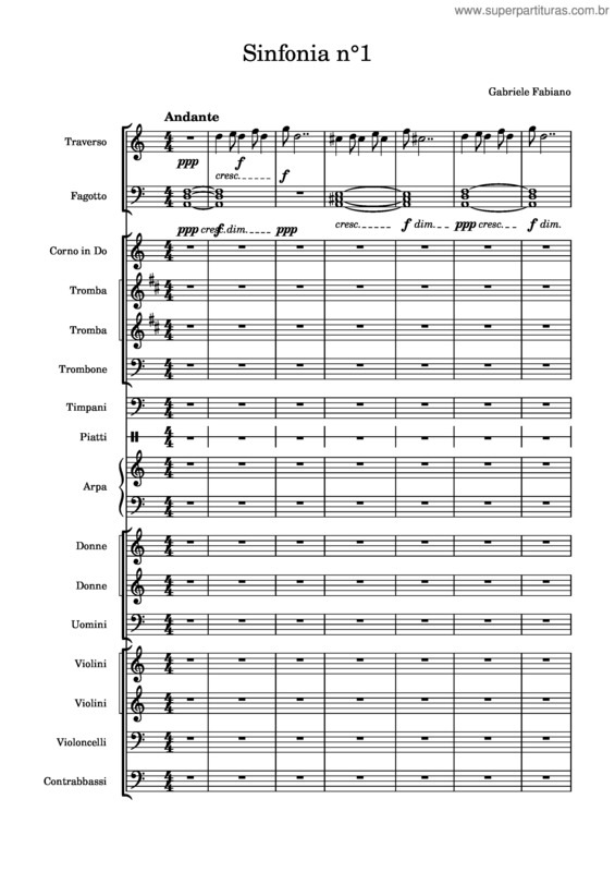 Super Partituras - Sinfonia N°1 v.5 (Desconhecido, Cciao1292)