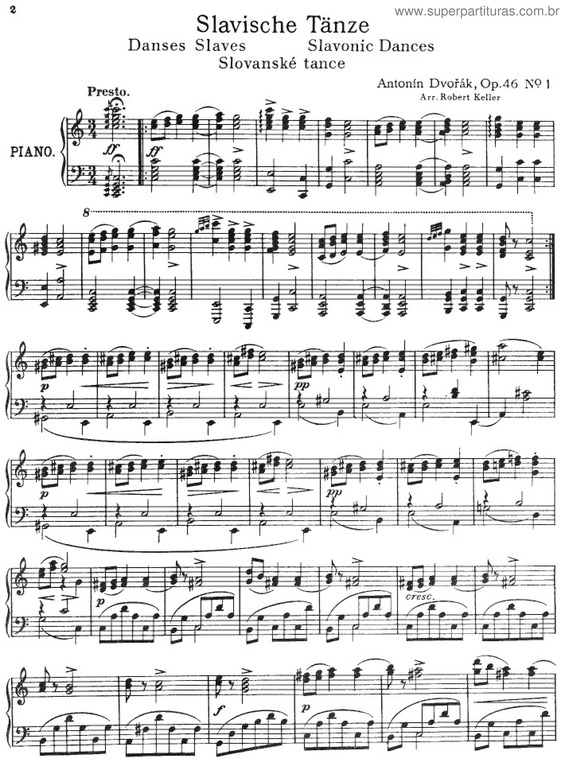 Super Partituras - Slavonic Dances Series 1 v.10 (Antonín Leopold Dvorák)