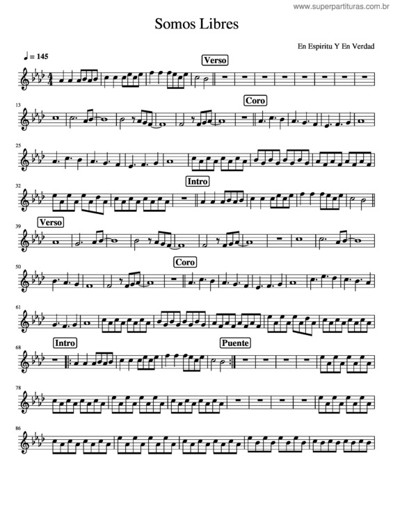 Super Partituras - Somos Libres (En Espíritu Y En Verdad)