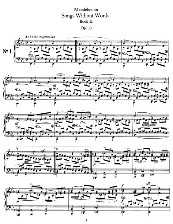 Super Partituras - Songs without Words, Book 2 (Felix Mendelssohn ...