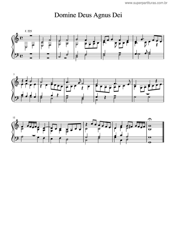 Super Partituras - Tabulature Johannes Of Lublin Domine Deus Agnus Dei ...