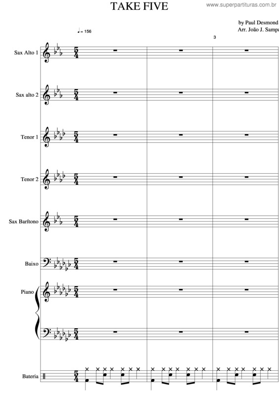 Super Partituras - Take Five v.3 (Paul Desmond), com cifra