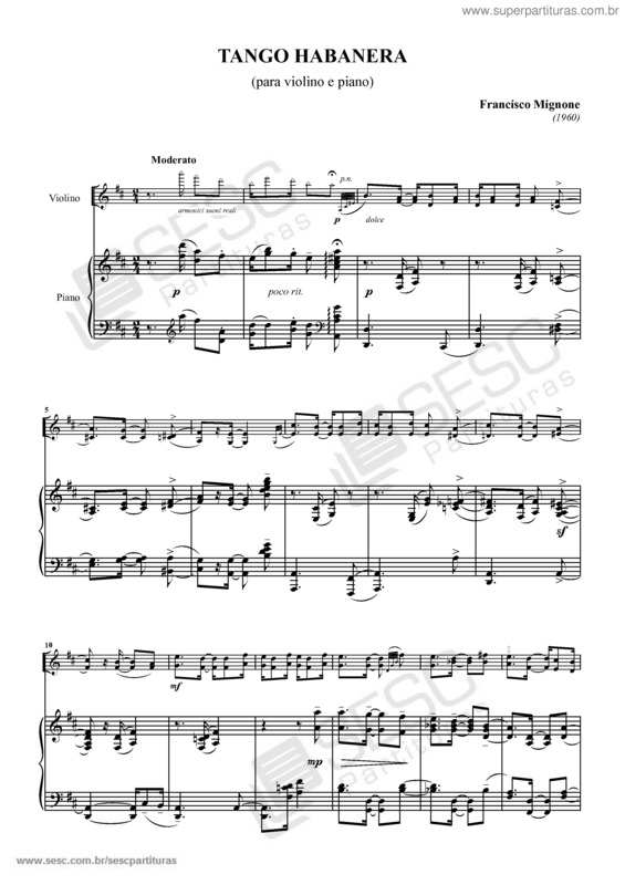 Super Partituras - Tango Habanera v.3 (Francisco Mignone), com cifra