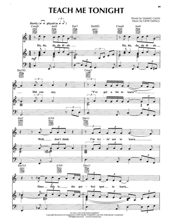 Super Partituras - Teach Me Tonight (Al Jarreau), com cifra