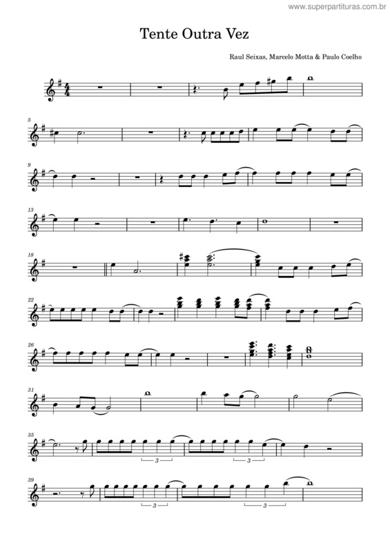 Super Partituras - Tente Outra Vez v.3 (Raul Seixas)