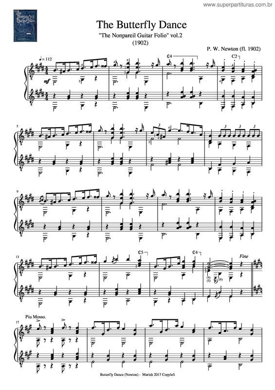 Super Partituras - The Butterfly Dance (P. W. Newton)